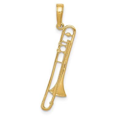14K Yellow Gold Trombone Pendant at BillyTheTree Jewelry
