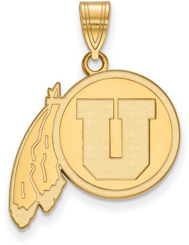 14K Yellow Gold University of Utah Large Pendant by LogoArt by LogoArt ...