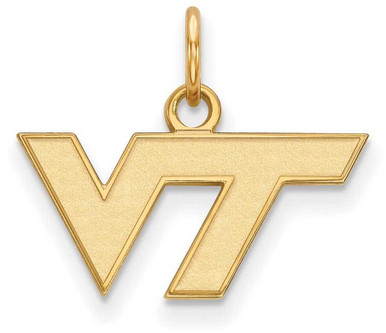 14K Yellow Gold Virginia Tech X-Small Pendant by LogoArt by LogoArt at ...