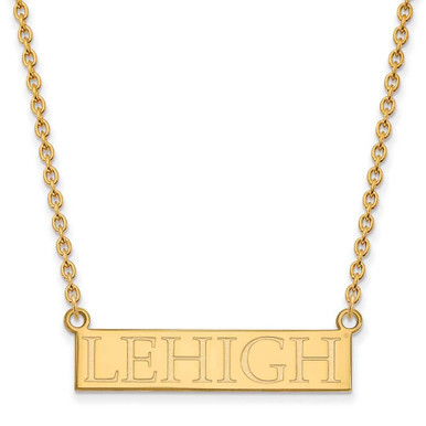 18" 14K Yellow Gold Lehigh University Large Pendant w/ Necklace by ...