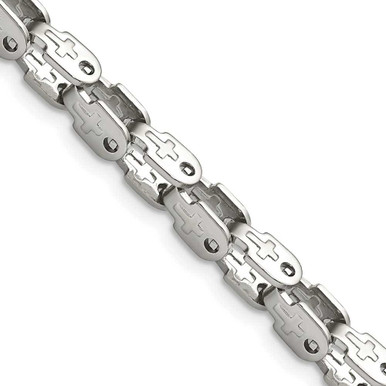 20" Stainless Steel 5.5mm Polished Fancy Link Chain Necklace by Chisel ...