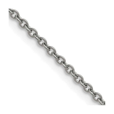 20" Stainless Steel Polished 2.3mm Cable Chain Necklace by Chisel at ...