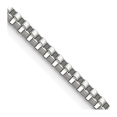 20" Stainless Steel Polished 2.4mm Box Chain Necklace by Chisel at ...