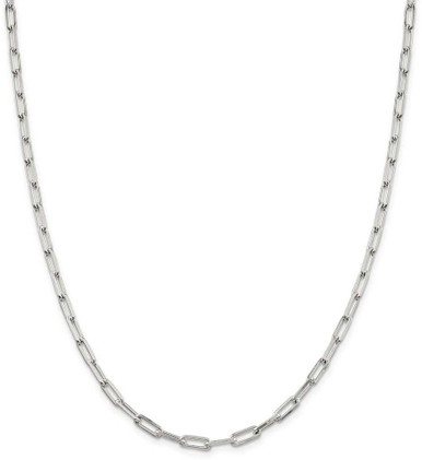 22" Sterling Silver 4.25mm Elongated Open Link Chain Necklace at ...