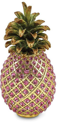 Bejeweled FRIENDSHIP & HOSPITALITY Pink Pineapple Trinket Box (Gifts ...