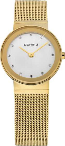 Bering Time - Classic - Ladies Gold Plated Mesh Watch 10126-334 (Womens ...