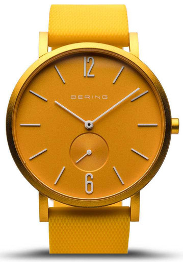 Bering Time Watch - True Aurora Unisex Matte Yellow 16940-699 by Bering ...