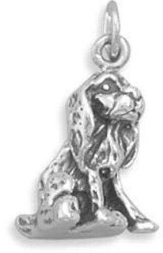 Cocker Spaniel Charm 925 Sterling Silver at BillyTheTree Jewelry