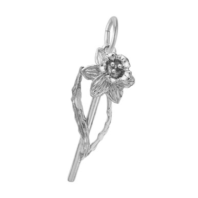 Daffodil Flower Charm (Choose Metal) by Rembrandt by Rembrandt Charms ...