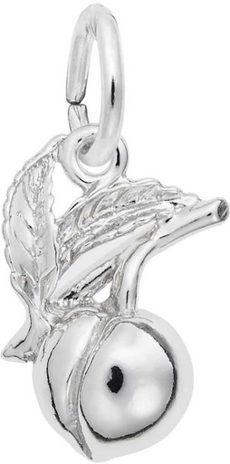 Detailed Peach Charm (Choose Metal) by Rembrandt by Rembrandt Charms at ...