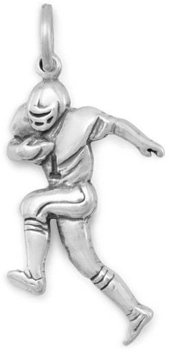 Football Player Charm 925 Sterling Silver at BillyTheTree Jewelry