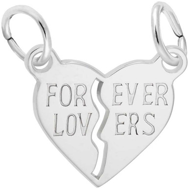 Forever Lovers Break Apart Heart Charm (Choose Metal) by Rembrandt by ...