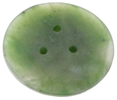 Genuine Natural Nephrite Jade 3-Hole Button 29.5mm at BillyTheTree Jewelry