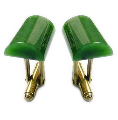 Genuine Natural Nephrite Jade Cufflinks at BillyTheTree Jewelry