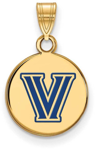 Gold Plated 925 Silver Villanova University Sm Enamel Disc Pendant by ...