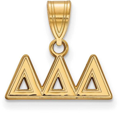Gold Plated Sterling Silver Delta Delta Delta Medium Pendant by LogoArt ...