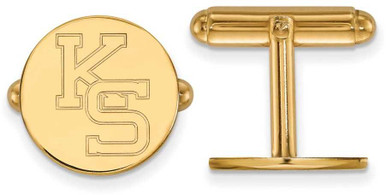 Gold Plated Sterling Silver Kansas State University Cuff Links LogoArt ...