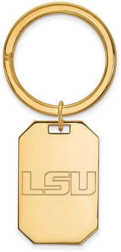 Gold Plated Sterling Silver Louisiana State University Key Chain by ...