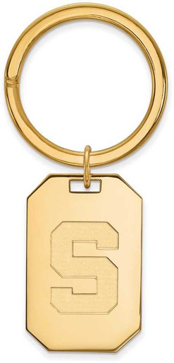 Gold Plated Sterling Silver Michigan State University Key Chain by ...