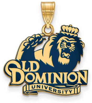 Gold Plated Sterling Silver Old Dominion University Large Enamel ...