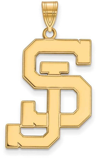 Gold Plated Sterling Silver San Jose State University XL Pendant by ...