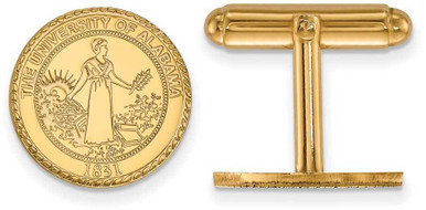Gold Plated Sterling Silver University of Alabama Crest Cuff Links by ...
