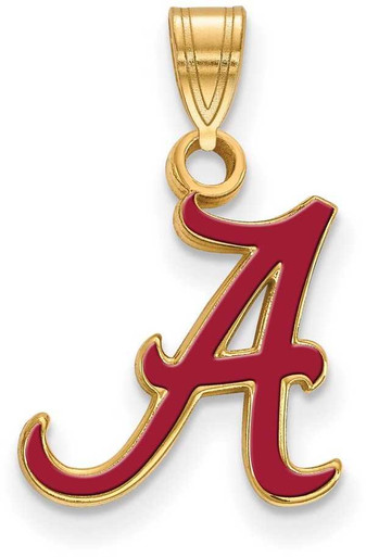 Gold Plated Sterling Silver University of Alabama Small Enamel LogoArt ...
