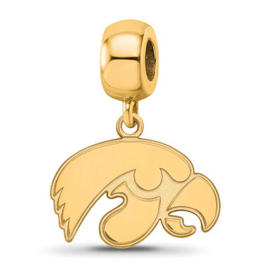 Gold Plated Sterling Silver University of Iowa Small Dangle Bead by ...