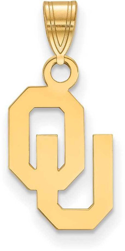 Gold Plated Sterling Silver University of Oklahoma Small Pendant by ...