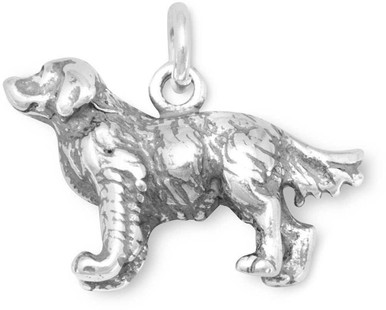 Golden Retriever Charm 925 Sterling Silver at BillyTheTree Jewelry