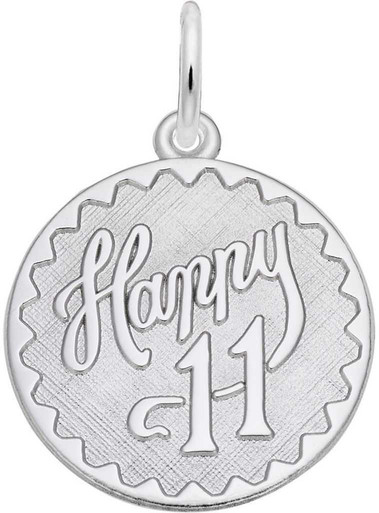 Happy Eleven Charm (Choose Metal) by Rembrandt by Rembrandt Charms at ...