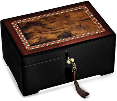 Italian Inlaid Wood Jewelry Box by Luxury Giftware by Jere at BillyTheTree