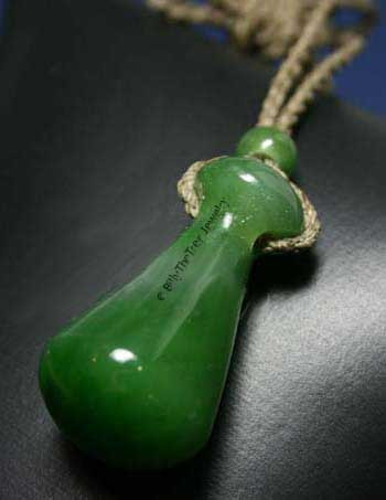 Jade Poi Pounder Hawaiian Pendant at BillyTheTree Jewelry