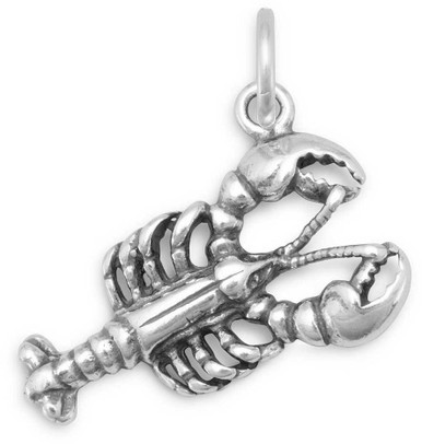 Lobster Charm 925 Sterling Silver at BillyTheTree Jewelry