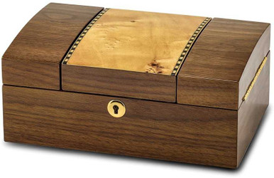 Mapa Burlwood & Walnut Burlwood Veneer Jewelry Box by Luxury Giftware ...