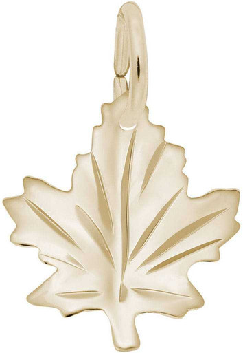 Medium Maple Leaf Charm (Choose Metal) by Rembrandt by Rembrandt Charms ...