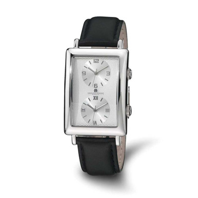 Mens Charles Hubert Dual Time Silver-tone 33x53mm Dial Watch by Charles ...