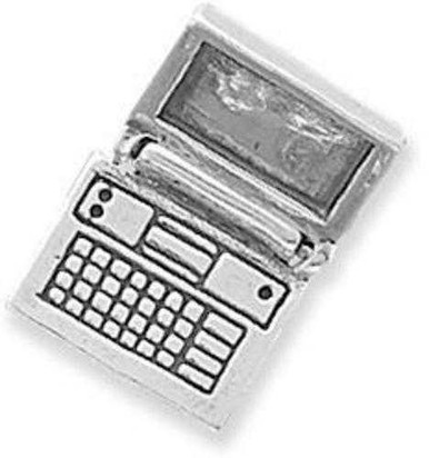 Movable Laptop Computer Charm 925 Sterling Silver at BillyTheTree Jewelry