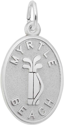 Myrtle Beach Golf Clubs Oval Charm (Choose Metal) by Rembrandt by ...