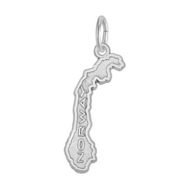 Norway Map Charm (Choose Metal) by Rembrandt by Rembrandt Charms at ...