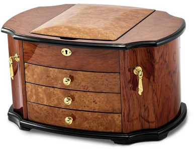 Oak Burl w/ Natural Mapa Wood Veneer Jewelry Box by Luxury Giftware by ...
