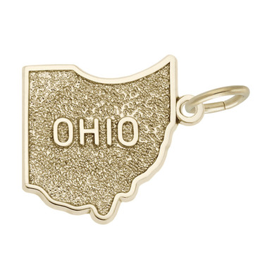Ohio Map Charm (Choose Metal) by Rembrandt by Rembrandt Charms at ...