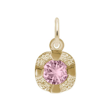 Petite Simulated Birthstone - October Charm (Choose Metal) by Rembrandt ...
