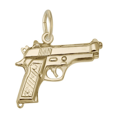 Pistol Charm (Choose Metal) by Rembrandt by Rembrandt Charms at ...