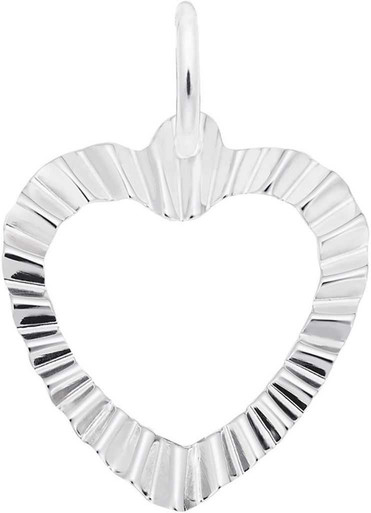 Ruffled Heart Charm (Choose Metal) by Rembrandt by Rembrandt Charms at ...