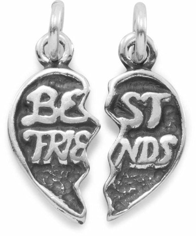 Small Break-Away Best Friends Charm 925 Sterling Silver at BillyTheTree ...