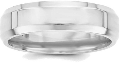 Sterling Silver 6mm Bevel Edge Band Ring at BillyTheTree Jewelry