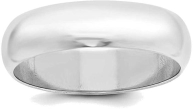 Sterling Silver 6mm Half-Round Band Ring at BillyTheTree Jewelry