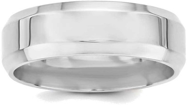Sterling Silver 7mm Bevel Edge Band Ring at BillyTheTree Jewelry