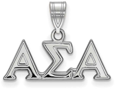 Sterling Silver Alpha Sigma Alpha Medium Pendant by LogoArt (SS003ASI ...